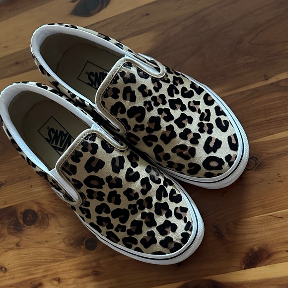 Vans | Shoes | Vans Leopard Print Slipon Sneakers | Poshmark